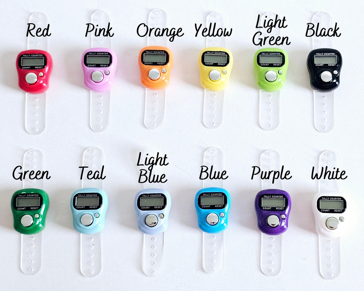 Digital Row Counter Ring Adjustable Size for Crochet and Knitting Stit ...