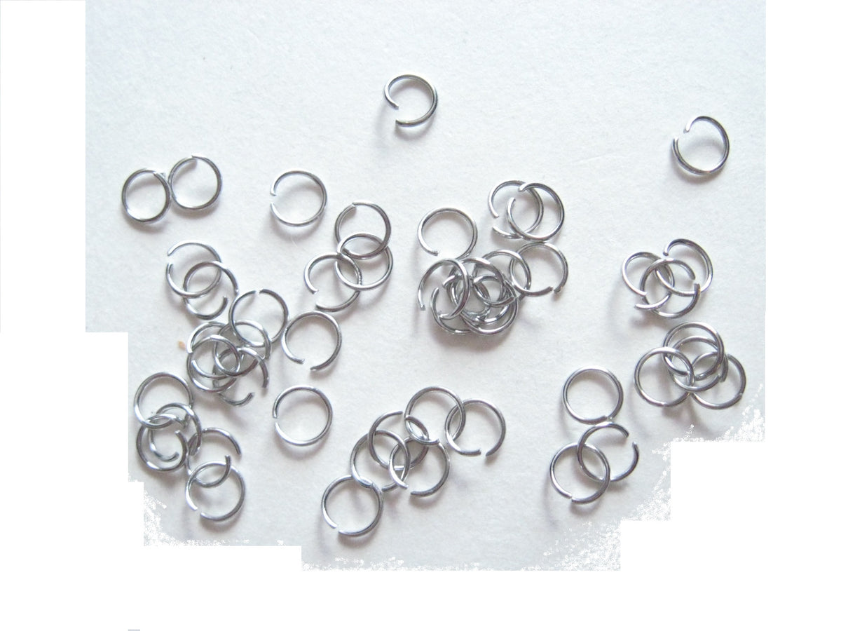 100 Stainless Steel Jump Rings 6mm, 20 gauge – YarnNecklaces