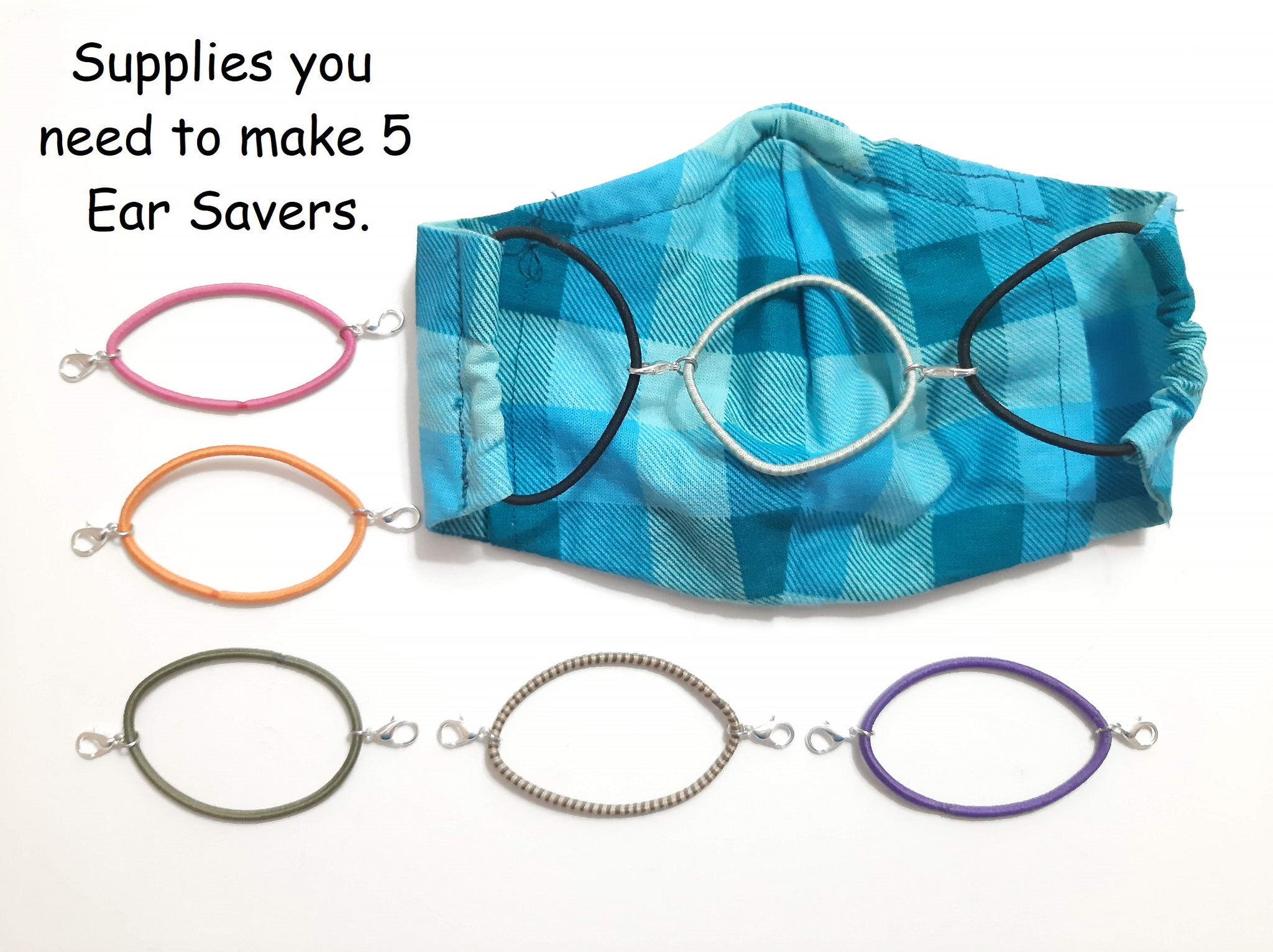 Supplies to Make DIY 5 Ear Savers, Ear Protectors, Stops Rubbing Behin ...
